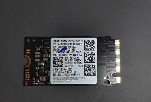 SSD Samsung 128 гб MZ-ALQ1280 m.2 2230 NVMe