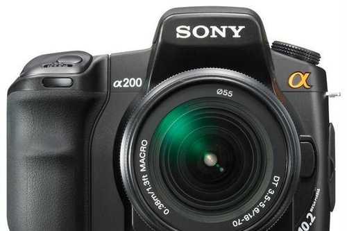 Зеркальная камера Sony Alpha dslr-A200