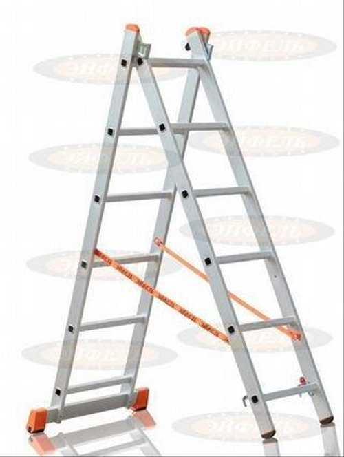 Двухсекционная алюминиевая лестница Эйфель 2х6