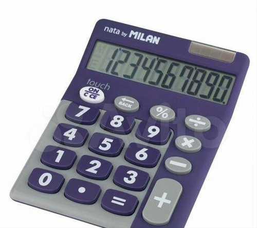 Калькулятор Milan 10-разрядный, в чехле, двойное питание, фиолетовый (150610tdprbl)
