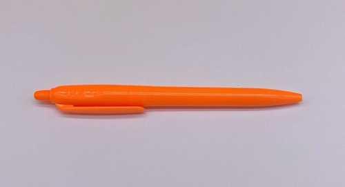 Шариковая автоматическая ручка оранжевая глянцевая