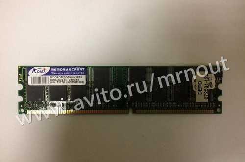 Озу DDR1 256Mb dimm adata mdoad5F3G38J0N1E02