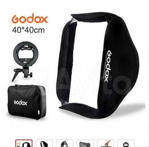 Софтбокс Godox 40х40 + кронштейн