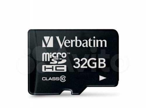Карта памяти 32Gb microSD, Class 10, Verbatim
