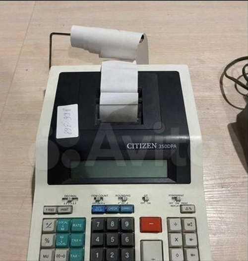 Калькулятор печатающий casio citizen 10 штук