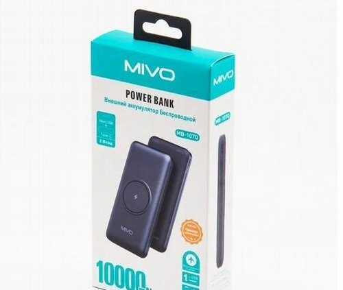 Power Bank 10000mAh Mivo MB-107 Беспроводной Новый