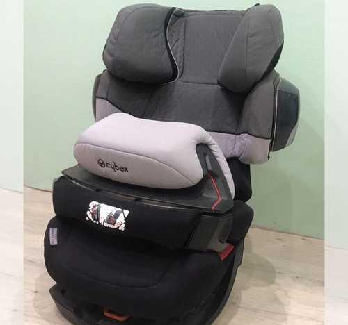 Детское автокресло cybex pallas 2-fix, серое