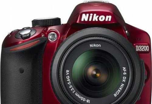 Зеркальный фотоаппарат nikon d3200 (3к пробег)