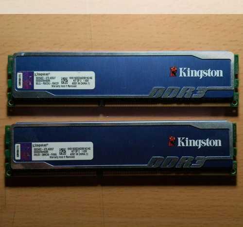 Оперативная память Kingston HyperX blu ddr3 4 gb