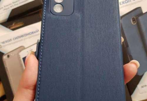 Чехол с флипом для Xiaomi Redmi Note 10T синий