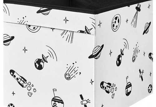 Коробка IKEA афтонспарв/дрёна космос чер/бел