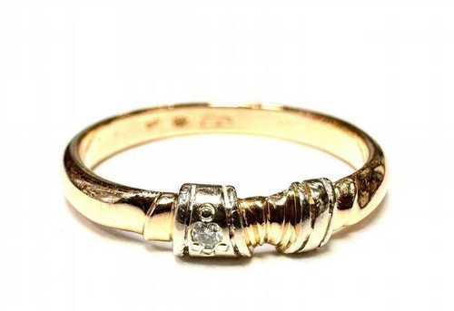 Золотое кольцо с бриллиантом 2,29 гр. (Т90842)