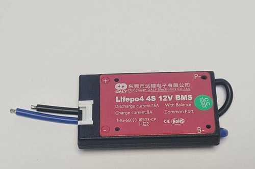 Плата контроля BMS lifepo4 4S 12V 15A