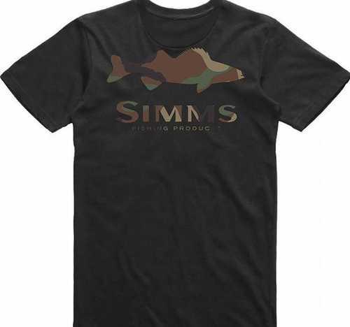 Футболка Simms Walleye Logo T-Shirt Black