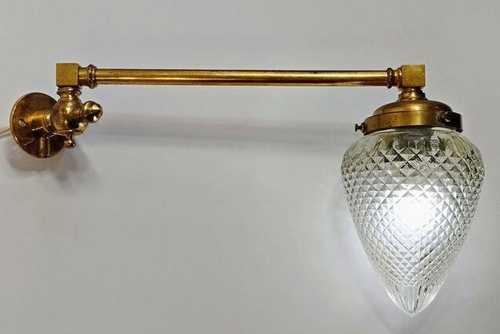 Бра антикварное бронза позолота старинная лампа