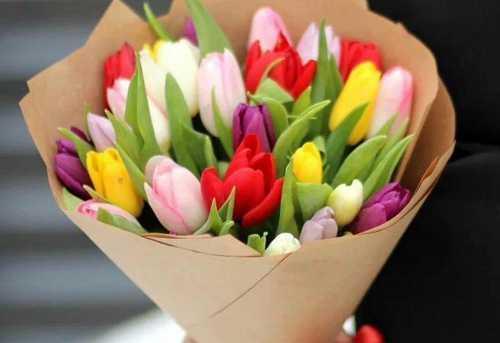 Букет тюльпанов цветы