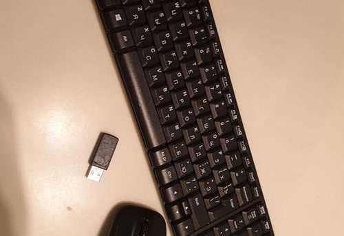 Беспроводная клавиатура и мышь logitech комплект