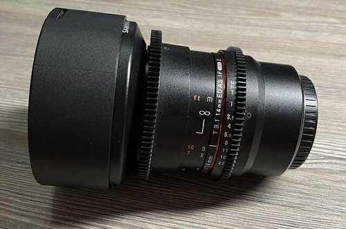 Обьектив Samyang 14mm T3.1 MFT (M4/3)