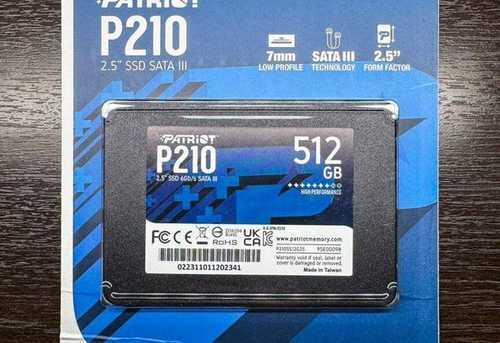 SSD Диск Накопитель Patriot P210 512gb+Window Чек