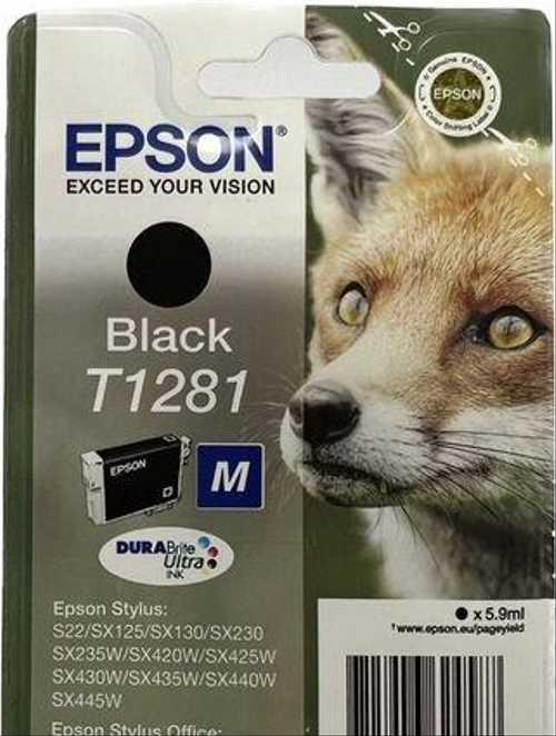 Картридж Epson T1281 Black оригинал