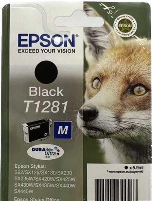 Картридж Epson T1281 Black оригинал