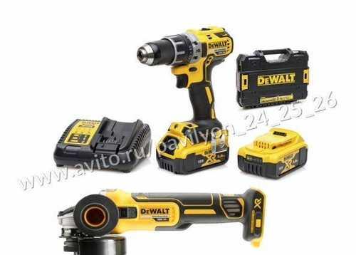 Dewalt Дрель аккум. DCD791P2 + ушм аккум. DCG405N