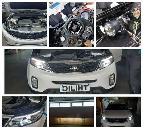 Bi-led линзы diliht parrot Kia Sorento