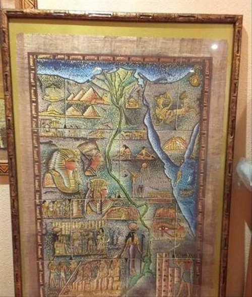 Египетский папирус картина в раме