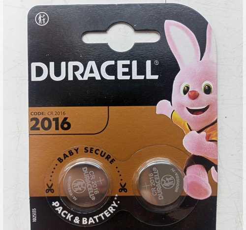 Батарейки Duracell CR2016