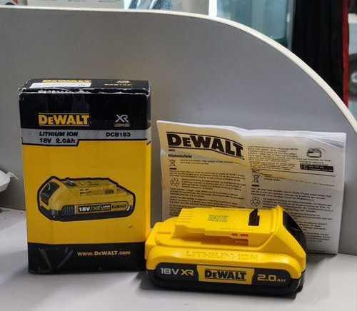 Аккумулятор (18 В; 2.0 А*ч; Li-Ion) dewalt DCB 183