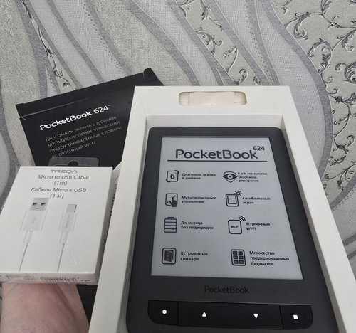 Pocketbook 624 как новая, сенсорная с Wi-Fi