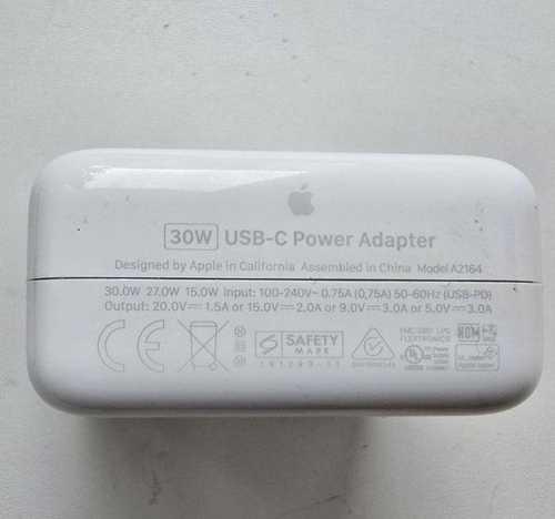 Зарядное устройство для macbook air A2164 30W USB