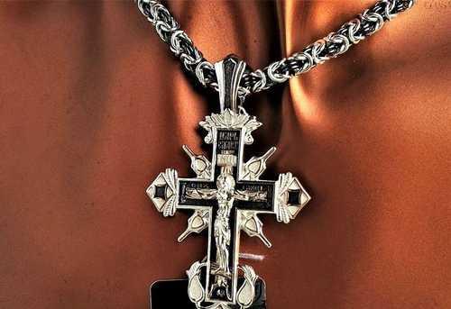 Крест серебряный Русской церкви, освященный