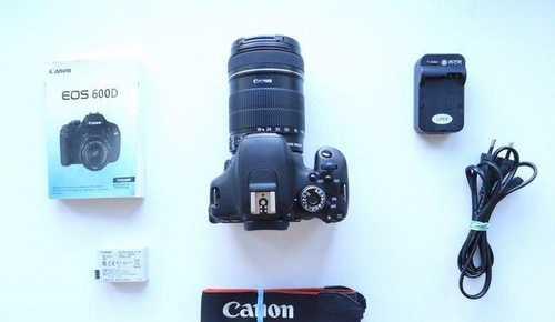 Фотоаппарат Canon 600d (пробег 2550) + зум 18-135