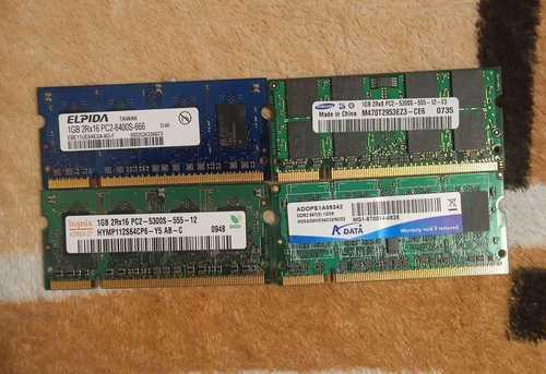 Sodimm ddr2 1гб (для ноутбук) оперативная память