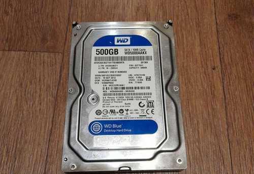 Жесткий диск 500Gb 3.5" WD5000aakx WDBlue