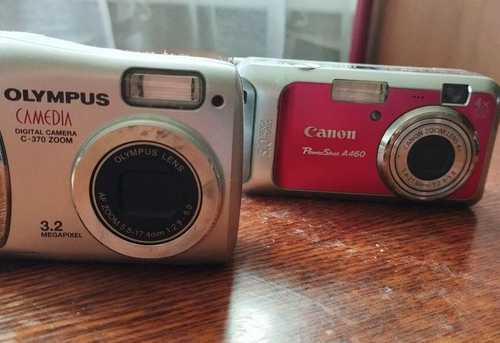 Компактный фотоаппарат Сanon и Olympus