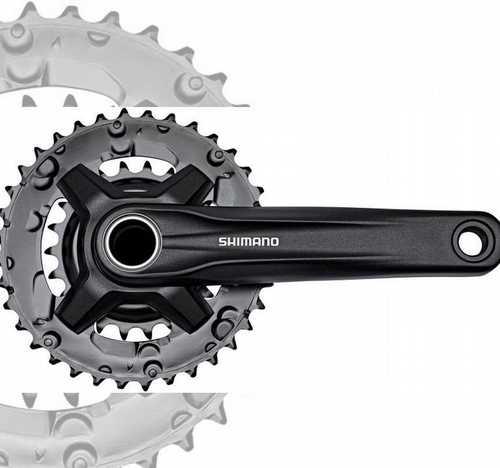 Система шатунов Shimano, MT210-2, 170 мм, 36/22T, инт. вал для 9ск