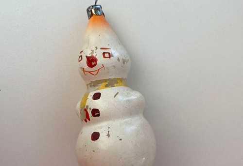 Елочные игрушки СССР снеговик