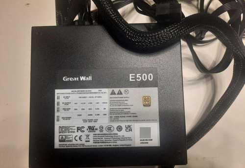 Блок питания 500 Вт Great Wall E500 (80 plus Gold)