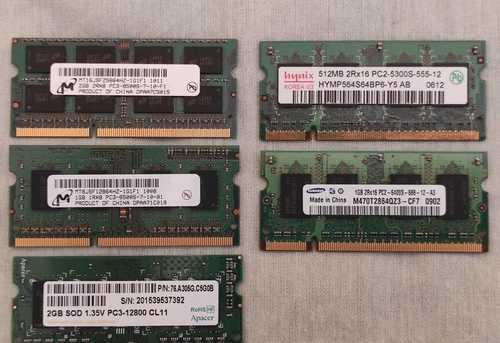 SO-dimm DDR2, SO-dimm DDR3