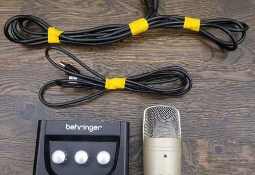 Комплект микрофон и звуковая панель behringer