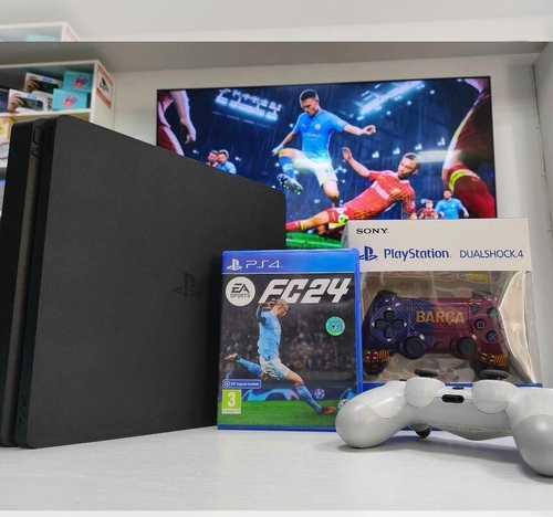 Sony PS4 Slim   2 геймпада   114 игр