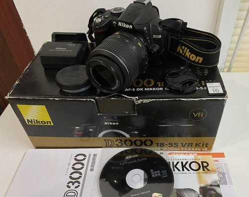 Зеркальный фотоаппарат nikon d3000 18-55 kit