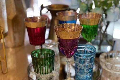 Hermes цветные фужеры бокалы стаканы