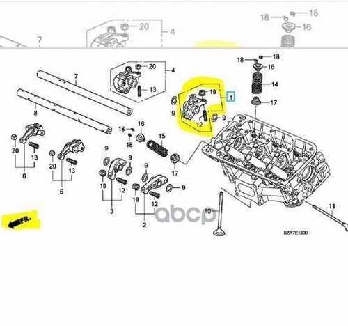 Коромысло впускного клапана Передней ГБЦ