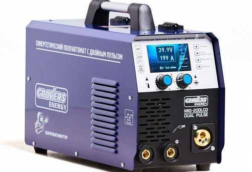Полуавтомат Grovers energy MIG 200 LCD dual pulse