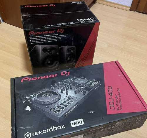 Пульт pioneer dj ddj-400 и колонки Pioneer DM-40