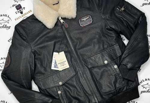 Aeronautica militare Кожаная куртка зимняя