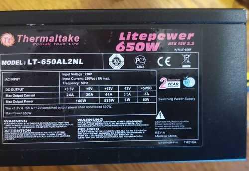 Блок питания 650w Thermaltake Litepower